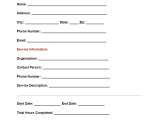 Free 15 Community Service Form Samples Pdf Ms Word Google Docs Excel