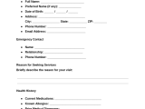 Spa Intake Form Template For Word Printable Medical Forms Letters