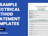 Free 7 Electrical Method Statement Samples Installation Safe Work