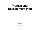 Free Sample Professional Development Plan Template Google Docs Word