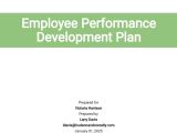 Performance Development Plan Template Google Docs Word Apple Pages