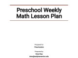 Preschool Weekly Lesson Plan Template Google Docs Word Apple Pages