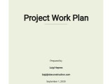 Free Project Activity Work Plan Template Google Docs Word Apple