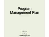 Program Management Plan Template Word