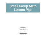 Free Small Group Math Lesson Plan Template Google Docs Word Apple