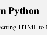 Html To Markdown Python Tpoint Tech