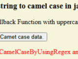 How To Convert String Into Camel Case In Javascript Tpoint Tech