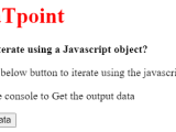 How To Iterate Through A Javascript Object Tpoint Tech