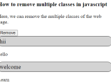 How To Remove Classes In Javascript Tpoint Tech