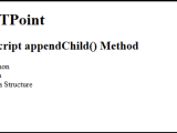 Javascript Appendchild Method Tpoint Tech