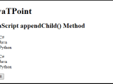 Javascript Appendchild Method Tpoint Tech