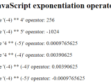 Javascript Exponentiation Operator Tpoint Tech