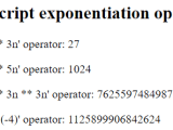 Javascript Exponentiation Operator Tpoint Tech