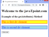 Javascript Getattribute Method Tpoint Tech