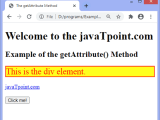 Javascript Getattribute Method Tpoint Tech