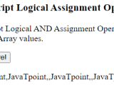 Javascript Logical Assignment Operators Tpoint Tech