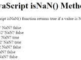 Javascript Nan Function Tpoint Tech