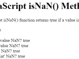 Javascript Nan Function Tpoint Tech