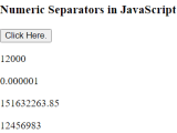 Javascript Numerical Separator Tpoint Tech