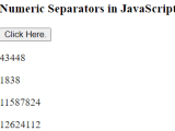 Javascript Numerical Separator Tpoint Tech