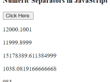 Javascript Numerical Separator Tpoint Tech