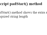 Javascript Padstart Method Tpoint Tech