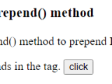 Javascript Prepend Method Tpoint Tech