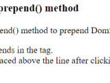 Javascript Prepend Method Tpoint Tech