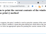 Javascript Print Method Tpoint Tech