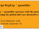 Javascript Regex Caret Quantifier Tpoint Tech