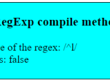 Javascript Regex Compile Method Tpoint Tech