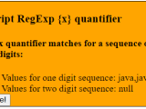 Javascript Regexp X Quantifier Tpoint Tech