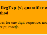 Javascript Regexp X Quantifier Tpoint Tech