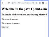 Javascript Removeattribute Method Tpoint Tech