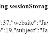 Javascript Sessionstorage Tpoint Tech