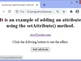Javascript Setattribute Method Tpoint Tech
