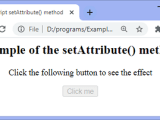Javascript Setattribute Method Tpoint Tech