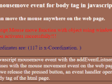 The Mousemove Event In Javascript Tpoint Tech