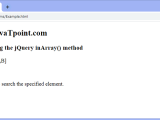 Jquery Inarray Method Tpoint Tech