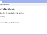 Jquery Inarray Method Tpoint Tech