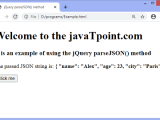 Jquery Parsejson Method Tpoint Tech