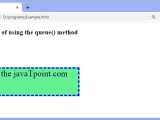 Jquery Queue Method Tpoint Tech