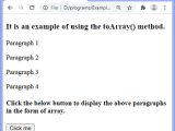 Toarray Method Tpoint Tech