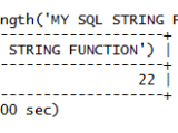 Mysql Length Function Tpoint Tech