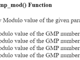 Php Gmp Mod Function Tpoint Tech