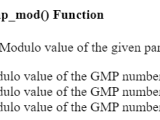 Php Gmp Mod Function Tpoint Tech
