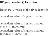 Php Gmp Random Function Tpoint Tech