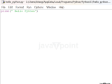 Python Program To Print Hello Python Tpoint Tech