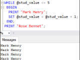 Sql Server While Loop Tpoint Tech