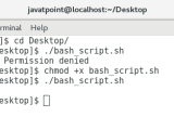 Hello World Bash Script Tpoint Tech